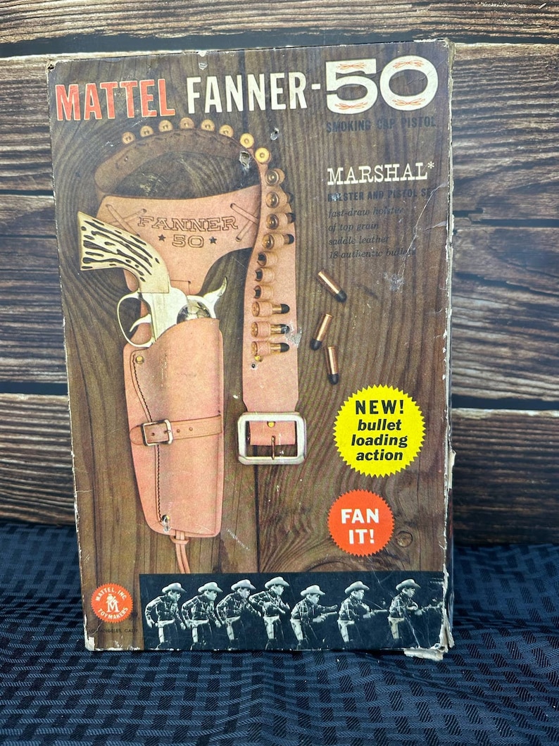 Vintage 1950s Mattel Fanner 50 Marshal Cap Gun Holster,pistol,bullets ...