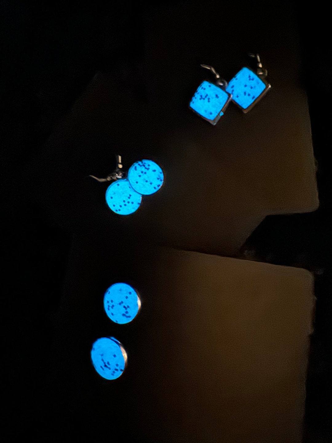 Shades of Blue Color Changing Glow in the Dark Earrings - Etsy