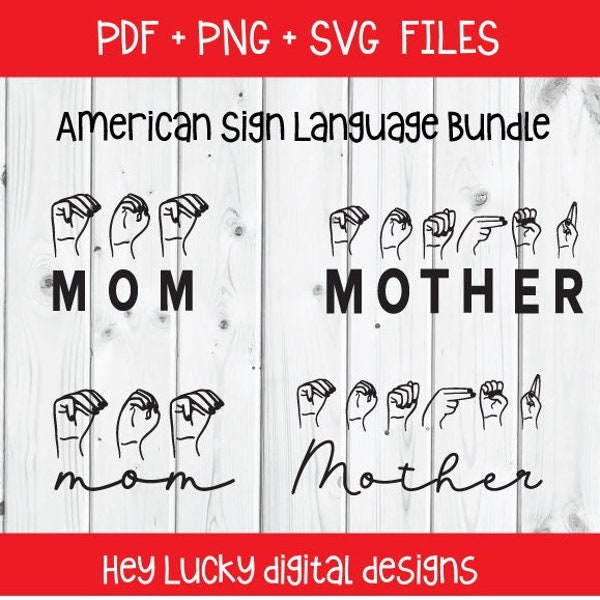 Asl Mom Png - Etsy