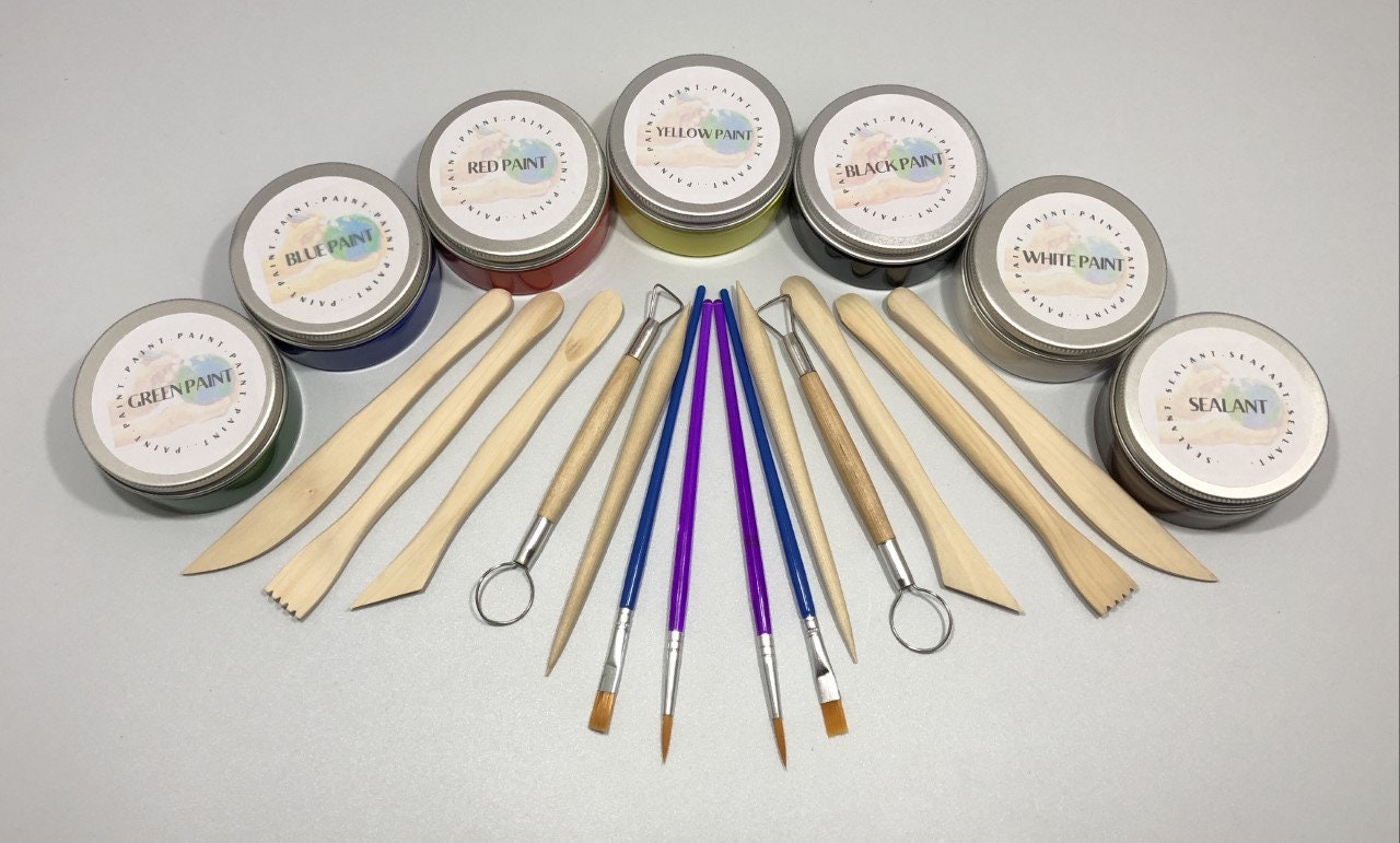 Beginners Clay Pottery Kit for 3 DIY at Home - Etsy UK