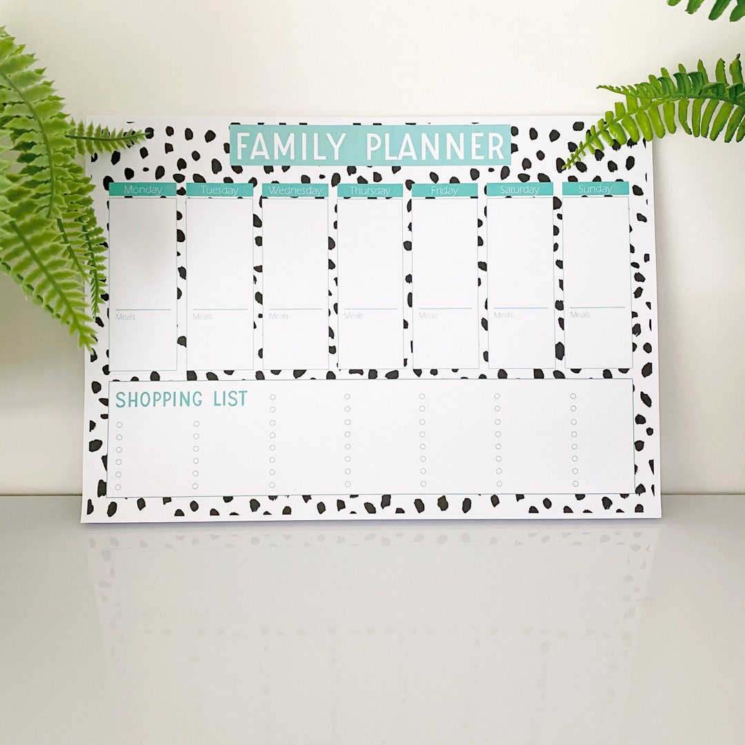 Printable Colourful Weekly Family Planner - Etsy