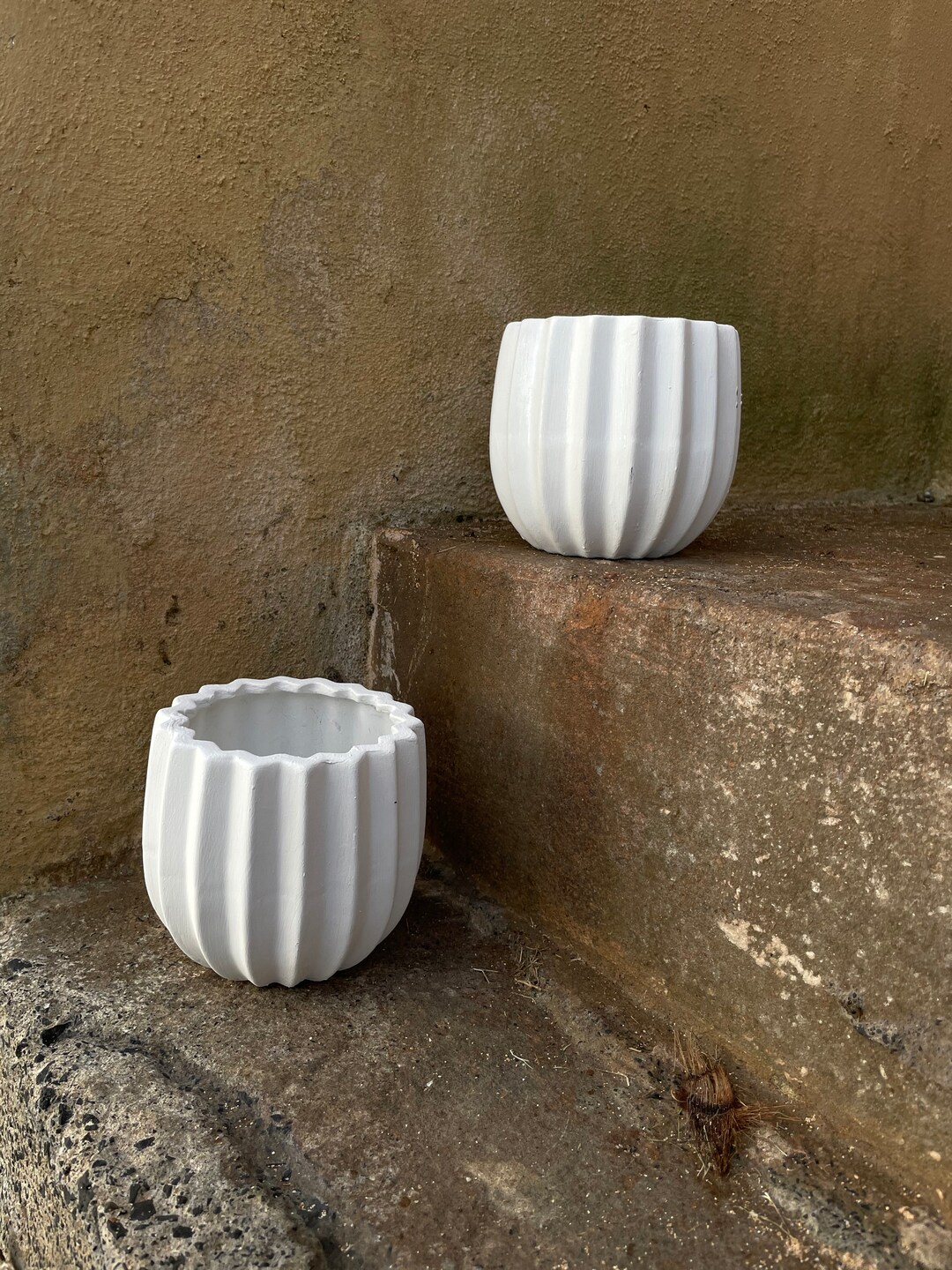 Modern White Round Vase - Etsy