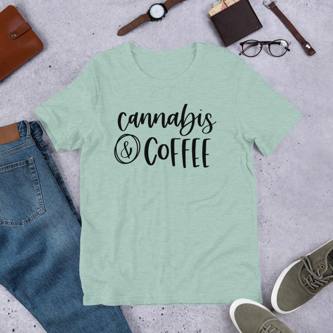 Weed Shirt, Cannabis and Coffee, Wake and Bake, Coffee Lover Gift, Weed ...