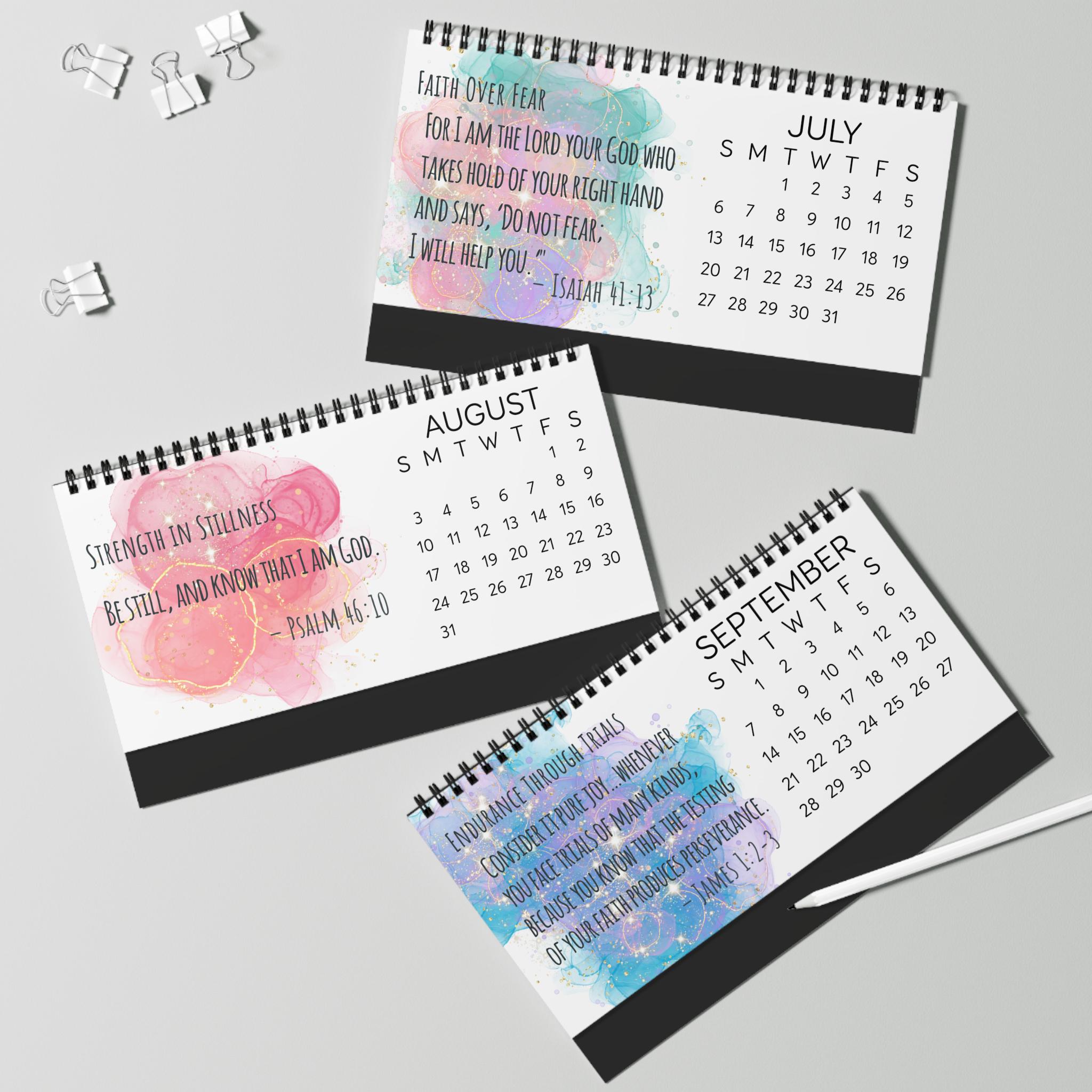 Christian Desk Calendar, Journey With Jesus, Motivational Biblical ...