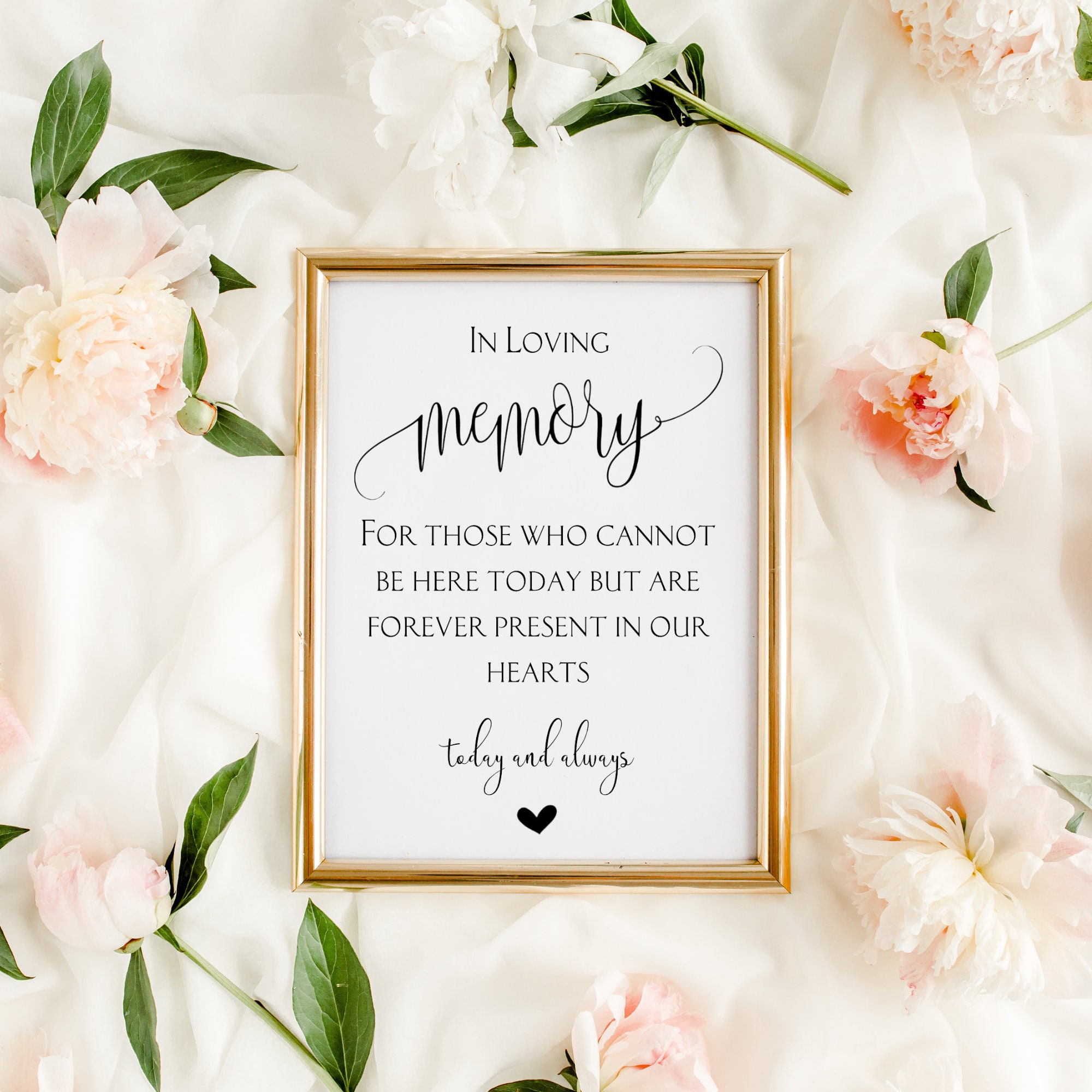 In Loving Memory Sign - Digital Download or Physical Print - Wedding ...