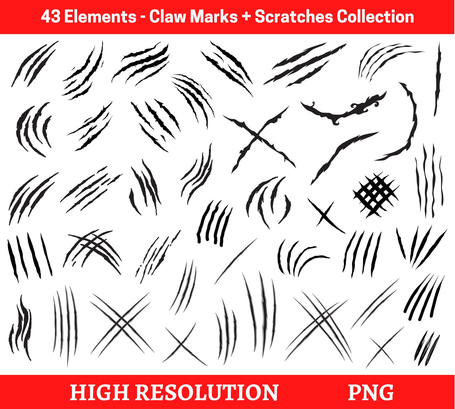 Claw Marks SVG Scratches Svg Scratch Marks Svg Cat Svg - Etsy UK