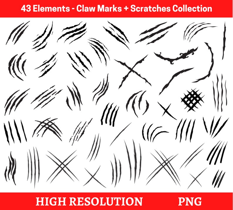 Claw Marks SVG Scratches Svg Scratch Marks Svg Cat Svg - Etsy UK