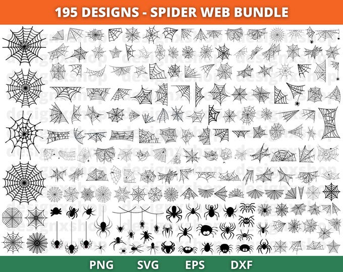 Spider Web SVG Bundle, PNG - Halloween Svg, Spider Web Clipart ...