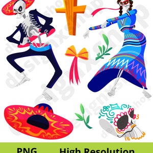 Day of the Dead Clipart, Dia De Los Muertos Clipart, Skull Clipart ...