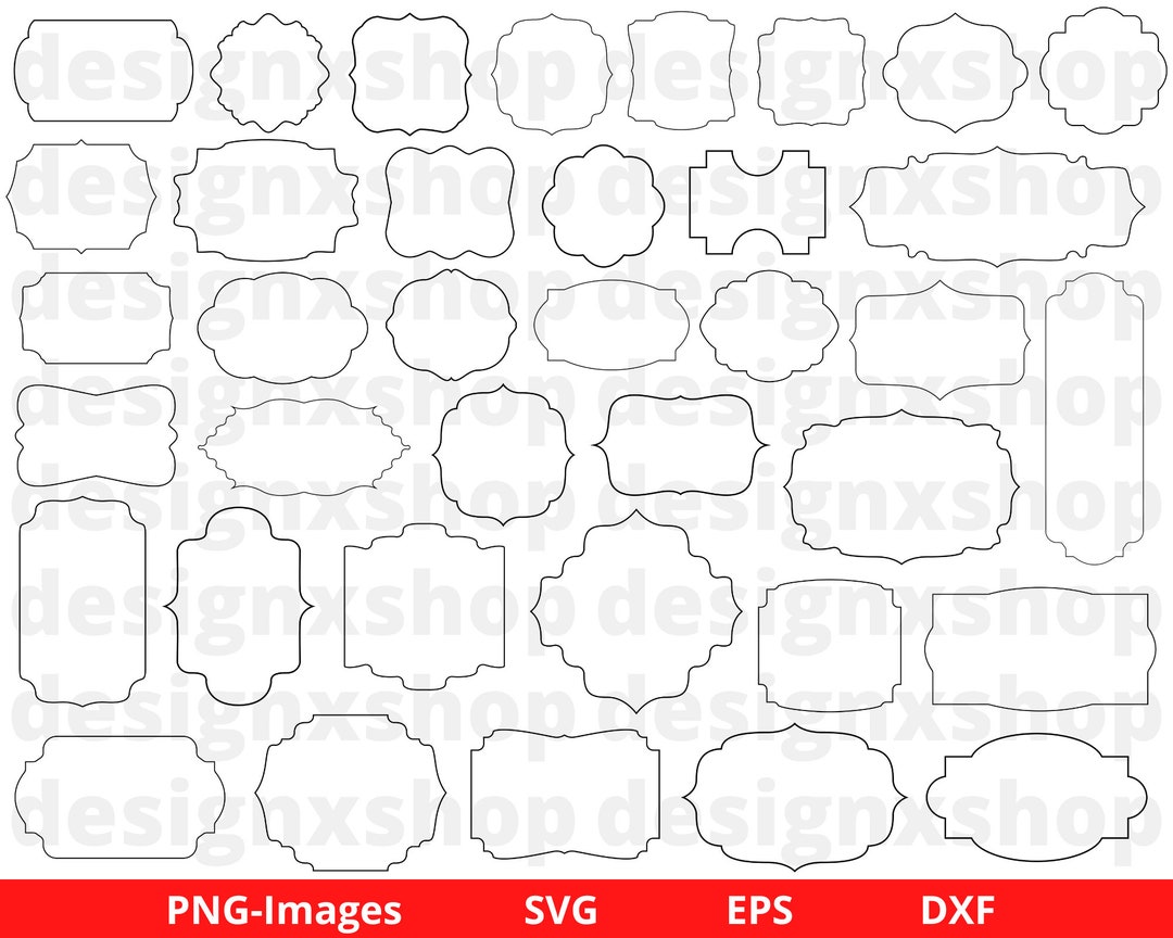 Frame Clipart, Frame Svg, Label Frames Svg, Label Svg, Vintage Frames ...