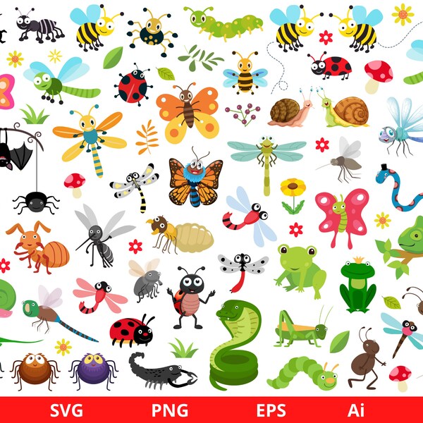 Insect Clipart - Etsy