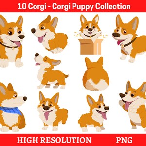 Corgi Clipart, Corgi Puppy Clipart, Puppy Clipart, Cute Corgi Svg ...