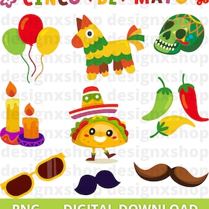 Mexico SVG, Cinco De Mayo Svg Bundle, Cinco De Mayo Clipart, Sombrero ...
