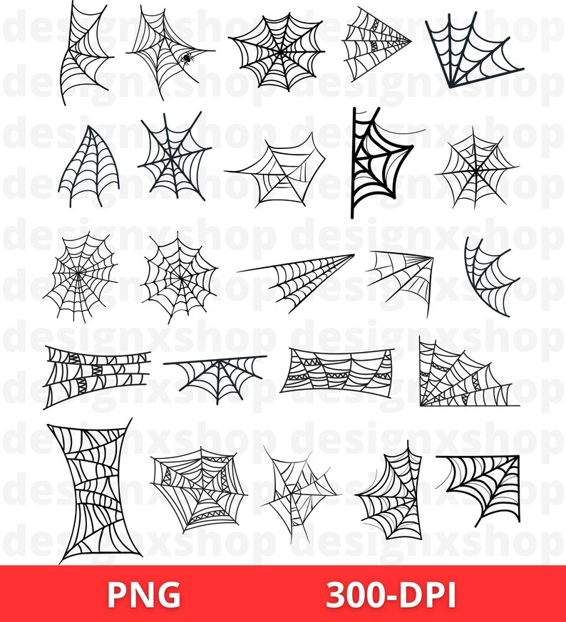 Spider Web SVG Bundle: Halloween Clipart, Cricut Cut Files (digital ...