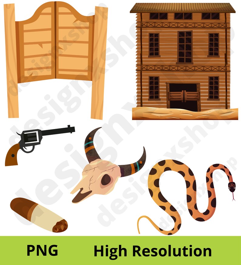 Wild West Cowboy Clipart Cowboy Clipart Wild West Clipart | Etsy