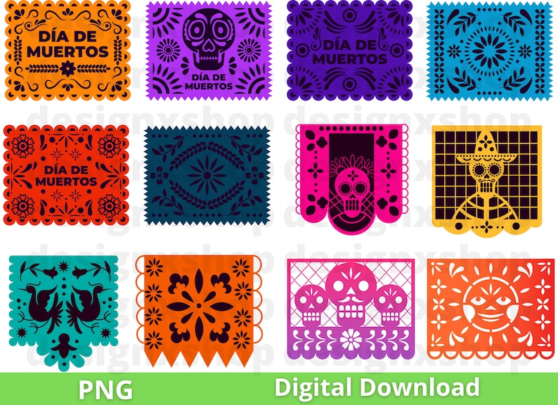 Papel Picado SVG PNG, Fiesta Banner Clipart, Cinco De Mayo Clipart ...