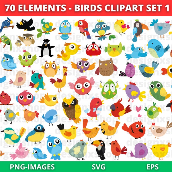 Bird Clipart - Etsy