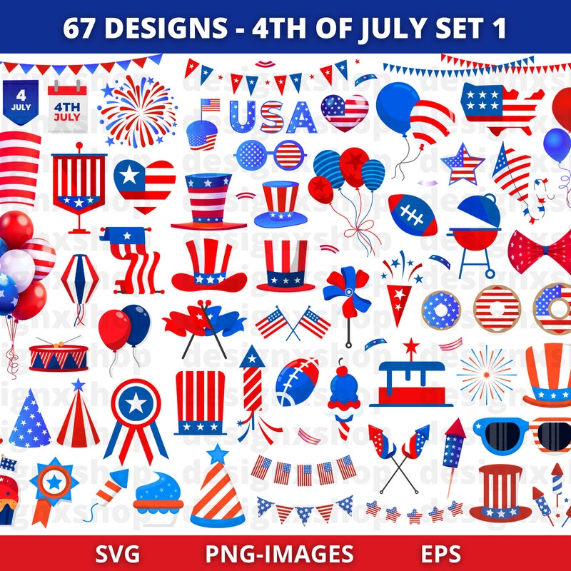 Patriotic Clipart - Etsy