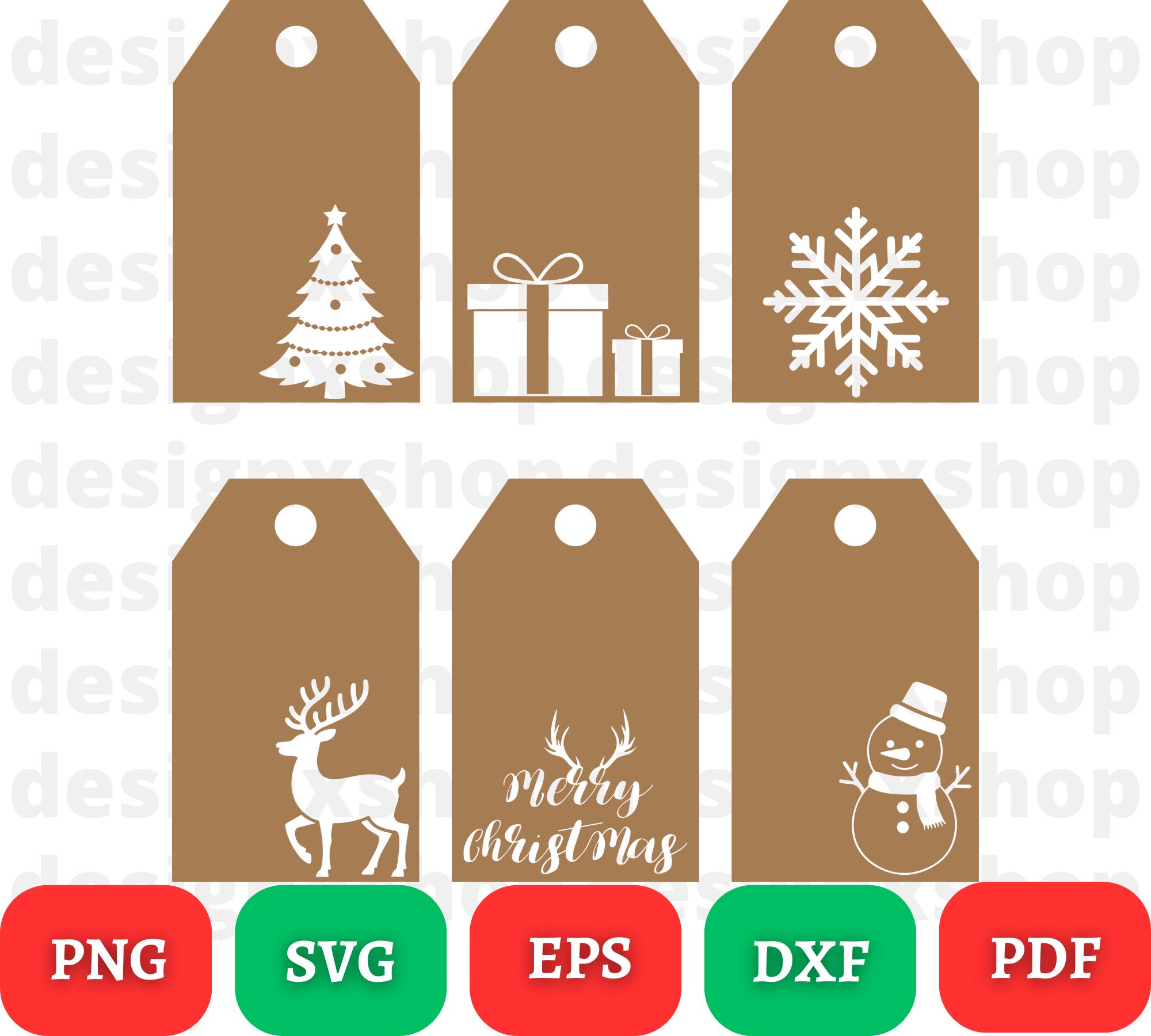Christmas Gift Tags SVG Bundle – Laser Cut Files, Gift Tag SVG, Label ...