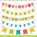Bunting Banner Clipart, Garland Clipart, Party Flag Clipart, Bunting ...