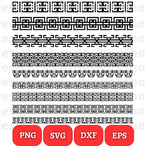 Greek Pattern SVG Bundle, Greek Border, Greek Key Frame Svg, Decorative ...
