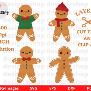 Christmas Gingerbread SVG, Gingerbread Man Svg, Gingerbread Woman Svg ...