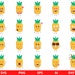 Pineapple Clipart, Cute Pineapples Characters, Kawaii Clipart, Summer ...