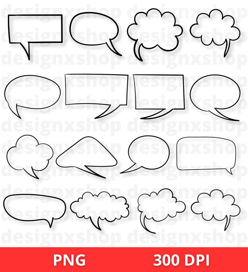 Speech Bubble SVG Bundle, Speech Bubble Outline SVG, Bubble Frame SVG ...