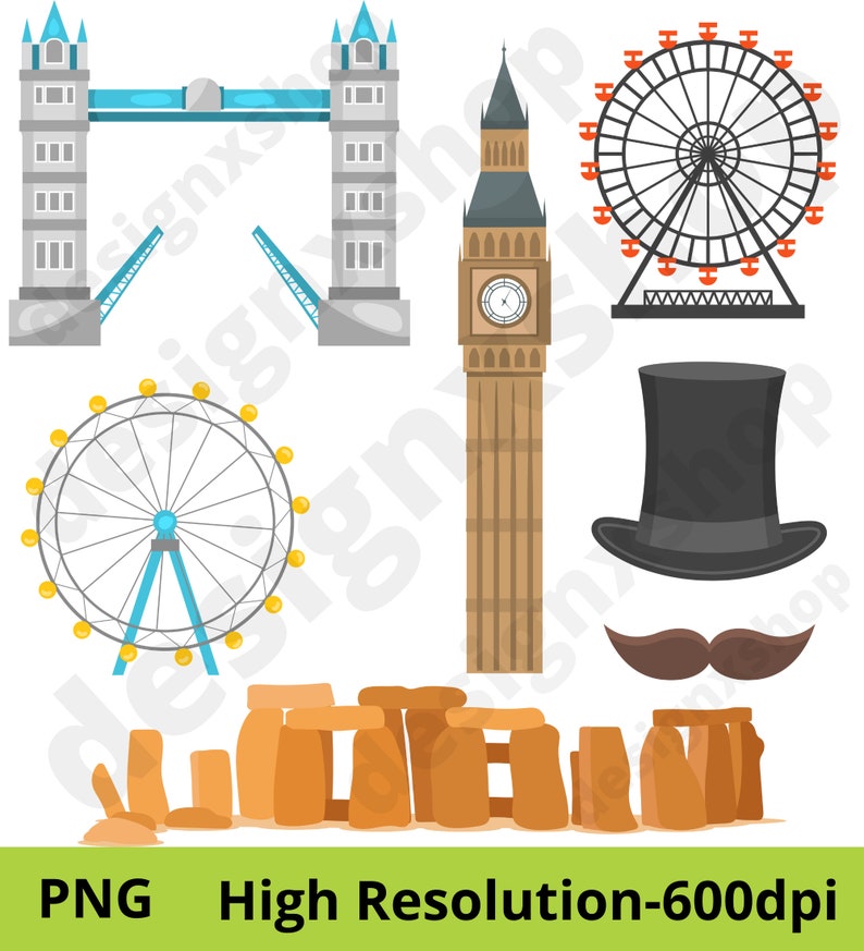 London Clipart, England Clipart, British Clipart, Travel Clipart ...