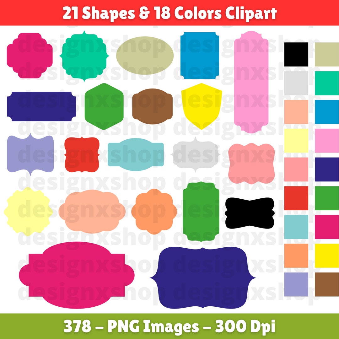 Frame Clipart, Digital Frames Clip Art, Colorful Frames, Pastel Frames ...