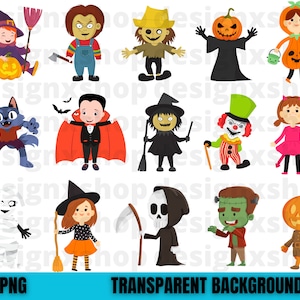 Halloween Kids Costume Clipart | Halloween Character Svg Bundle ...