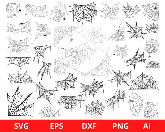 Spider Web SVG Bundle Cobweb Svg Spider Svg Halloween Svg | Etsy Canada