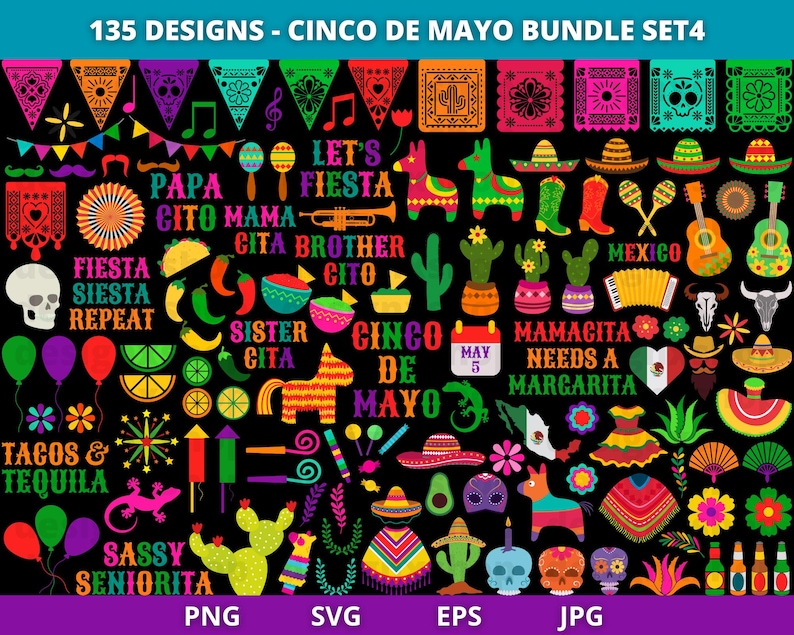 Cinco De Mayo Clipart, Mexico Clip Art, Fiesta Clipart, Mexico Svg ...