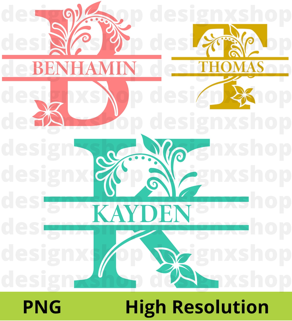 Split Monogram SVG Split Monogram Alphabets Monogram - Etsy