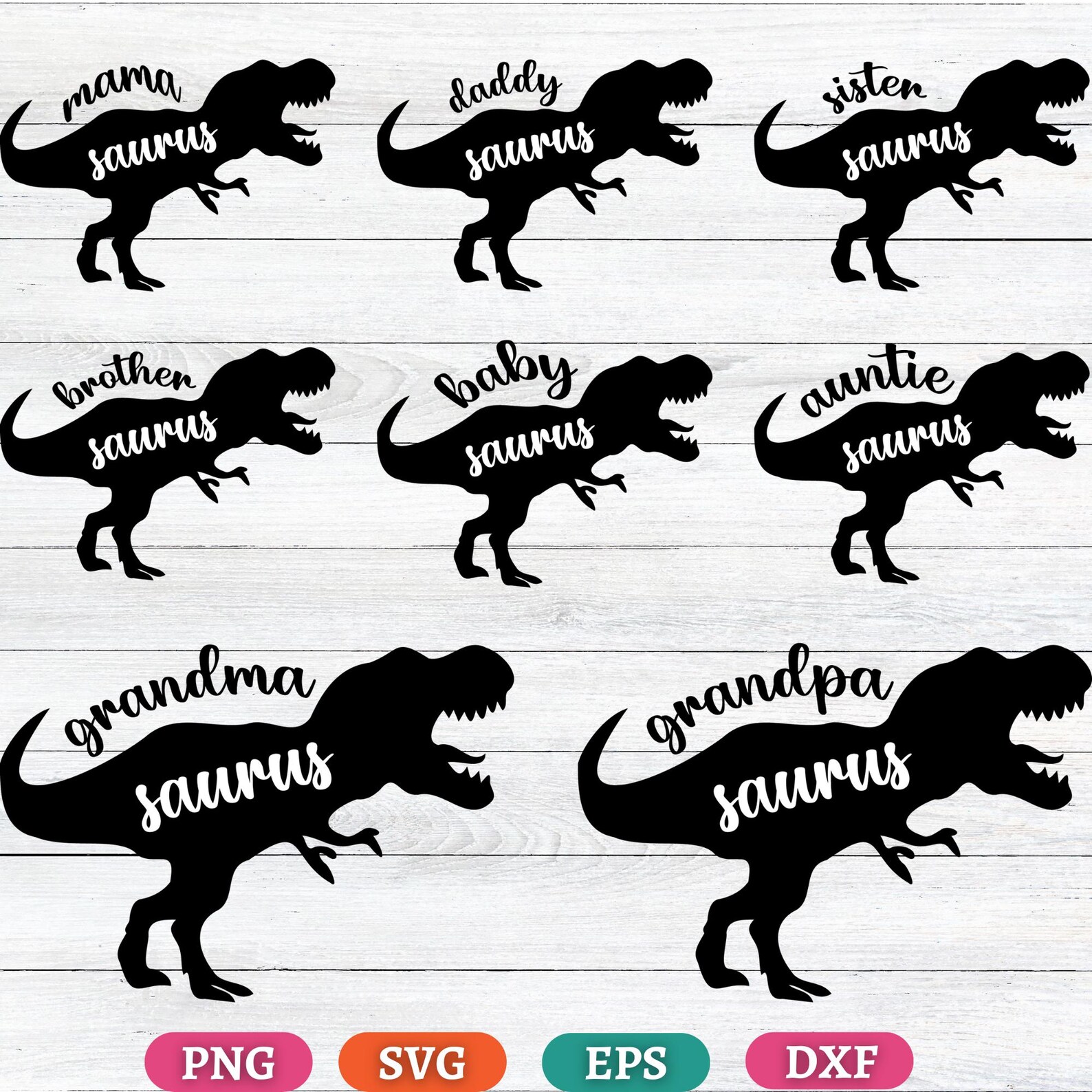 Family Saurus Bundle Svg Png, Dinosaur Family Svg Png, Mama Saurus Svg ...