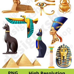 Ancient Egypt Clipart: Travel & Historical Designs (PNG, SVG, EPS) - Etsy