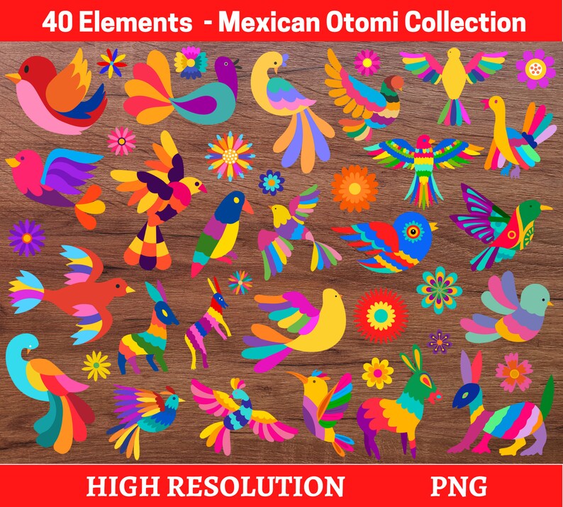 Mexican Otomi Clipart Otomi Clipart Mexico Clipart Colorful - Etsy Canada