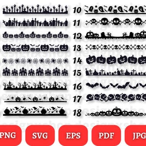 Halloween Borders SVG, Spooky Spiderweb Border, Halloween Divider Svg ...