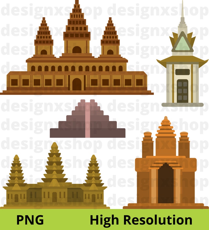 Cambodia Clipart Thailand Clipart Southeast Asia Thai - Etsy