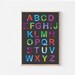 Alphabet Print, Alphabet Poster, Watercolor Alphabet, Rainbow Alphabet ...