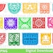 Papel Picado Svg Bundle | Papel Picado Png | Mexican Clipart | Cinco De ...