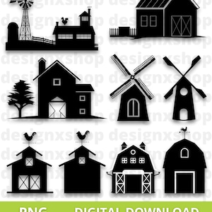 Farm Svg, Farm Clipart, Farm Silhouette, Farm Life Svg, Farm Truck Svg ...