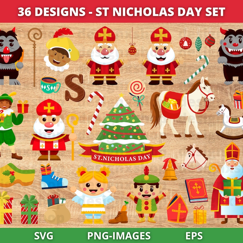 St. Nicholas Clip Art - Etsy