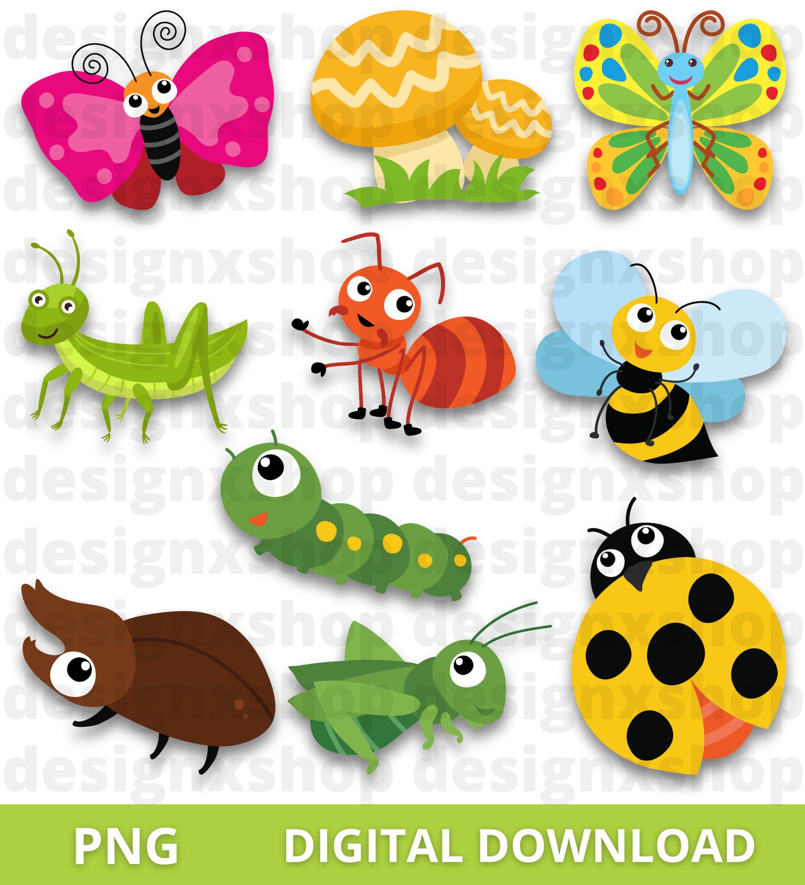 Bugs Clipart, Insects Clipart, Butterfly Clipart, Animal Clipart ...