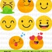 Emoji Clipart: 48 Smiley Face SVG & PNG Bundle (digital Download) - Etsy
