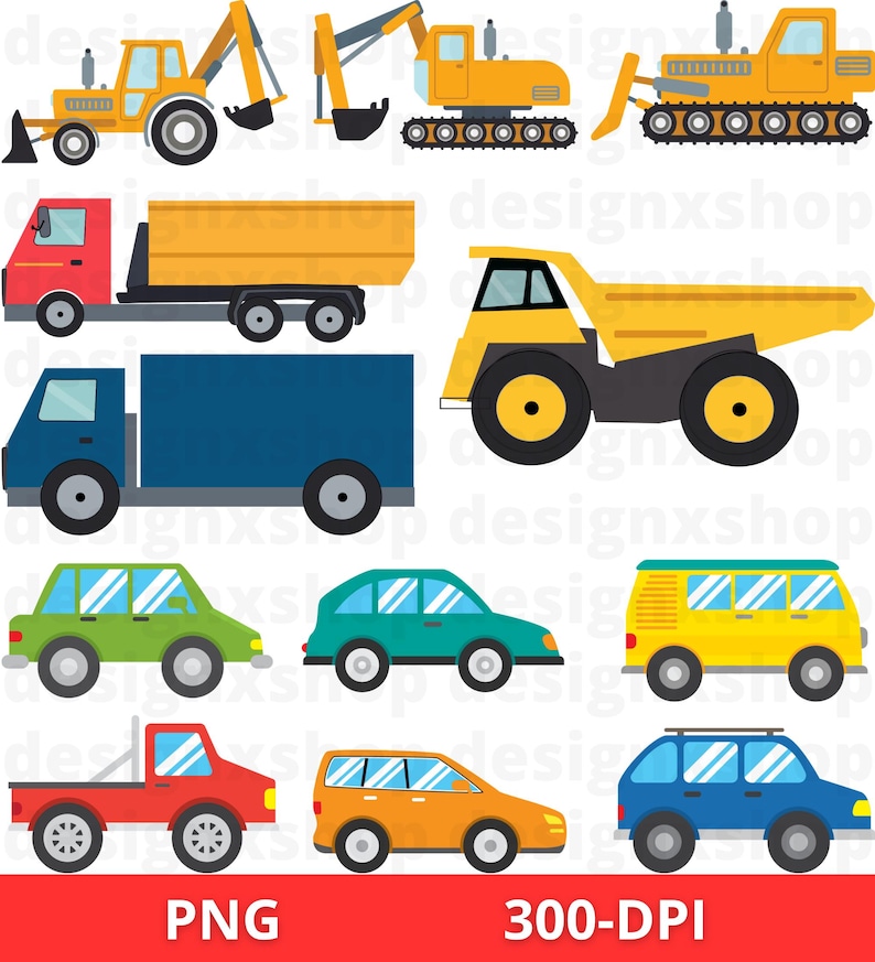 Transport Clipart, Vehicles Clipart, Kids Transportation Clipart, Cars ...