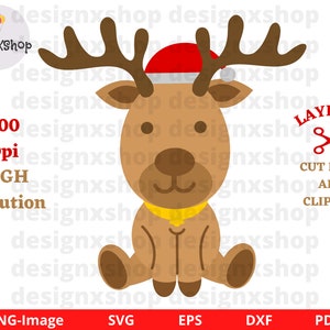 Christmas Reindeer SVG, Reindeer Svg, Christmas Svg, Reindeer Svg Cut ...