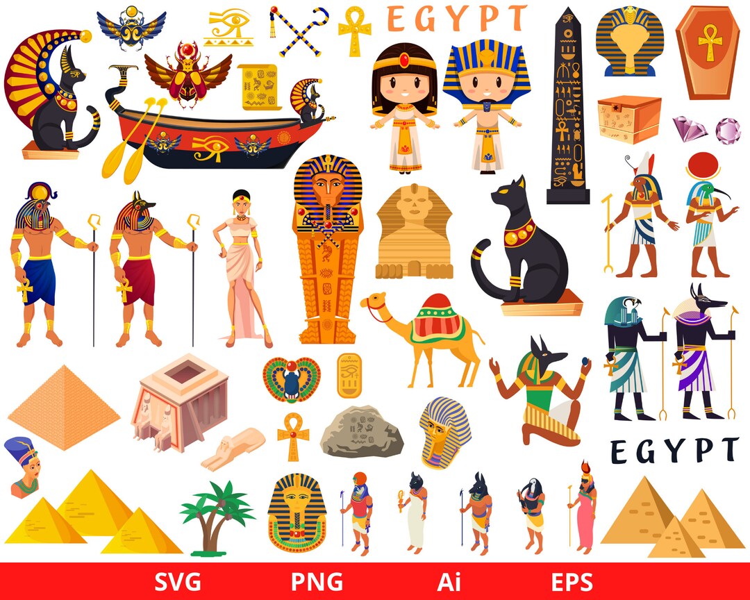 Egypte clipart, oude Egypte clipart, reizen clipart, Afrika digitaal ...