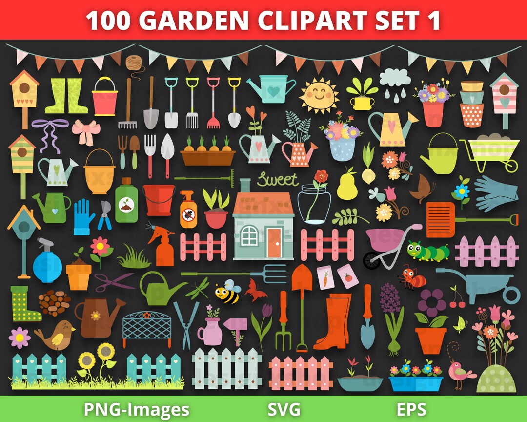 Gardening Clipart, Garden Clipart, Spring Clipart, Greenhouse ...