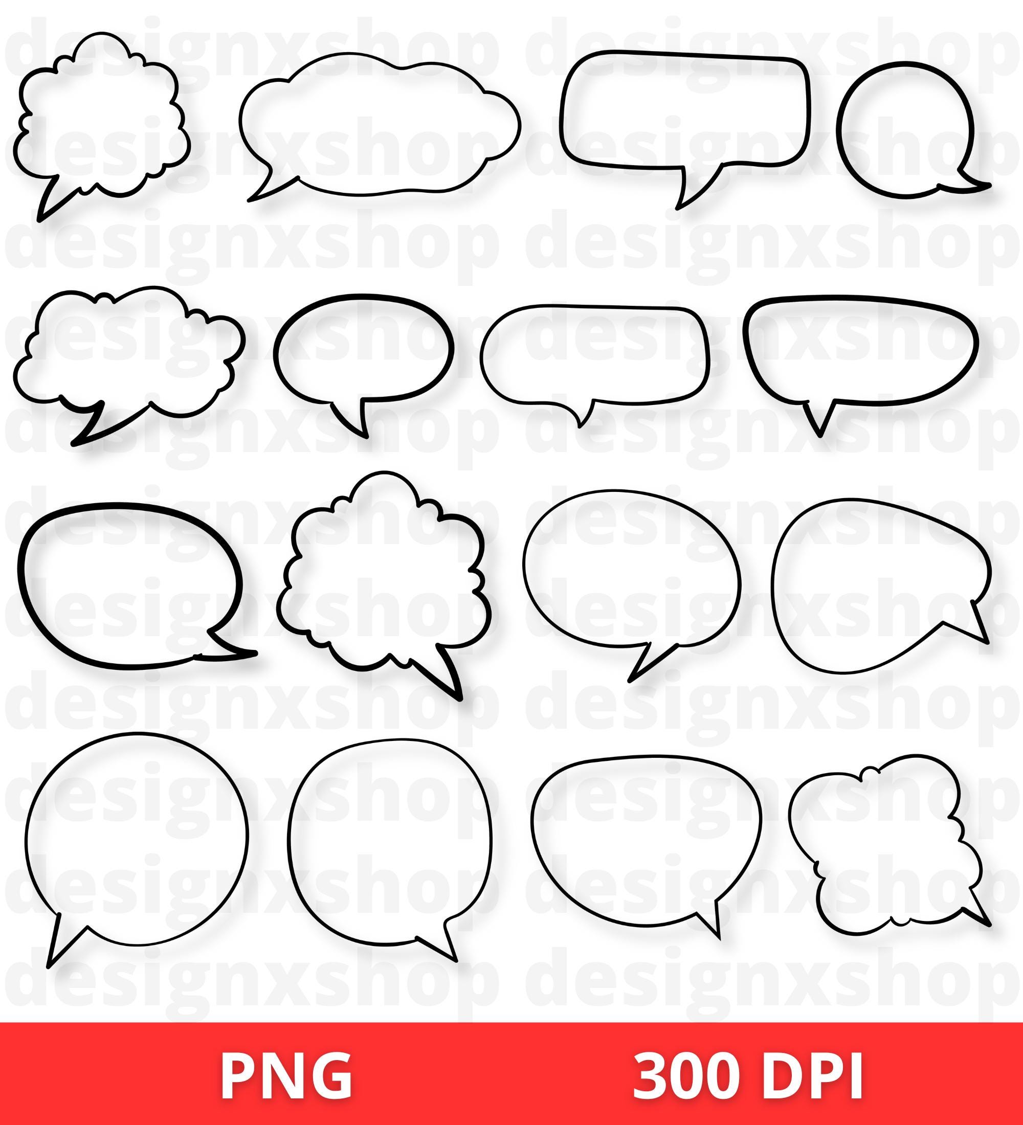 Speech Bubble SVG Bundle, Speech Bubble Outline SVG, Bubble Frame SVG ...